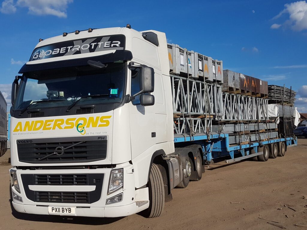 Andersons Loaded With Scaffolding Equipment • Andersons Transport
